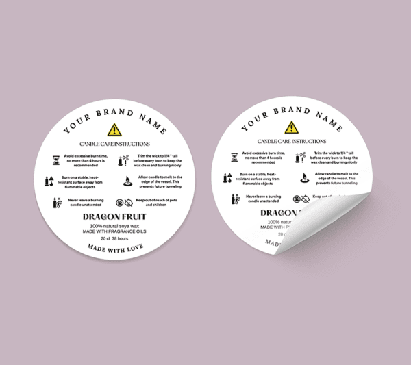 Custom QR Code stickers, Round QR Code labels DHXart.com